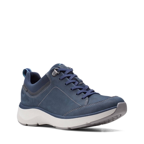 Clarks | Shoes | Clarks Womens Wave 2 Lace Shoes Navy Combination ...